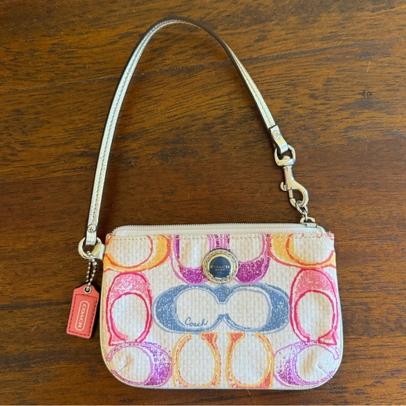 Coach | Bags | Coach Colorful Signature C Wristlet | Poshmark